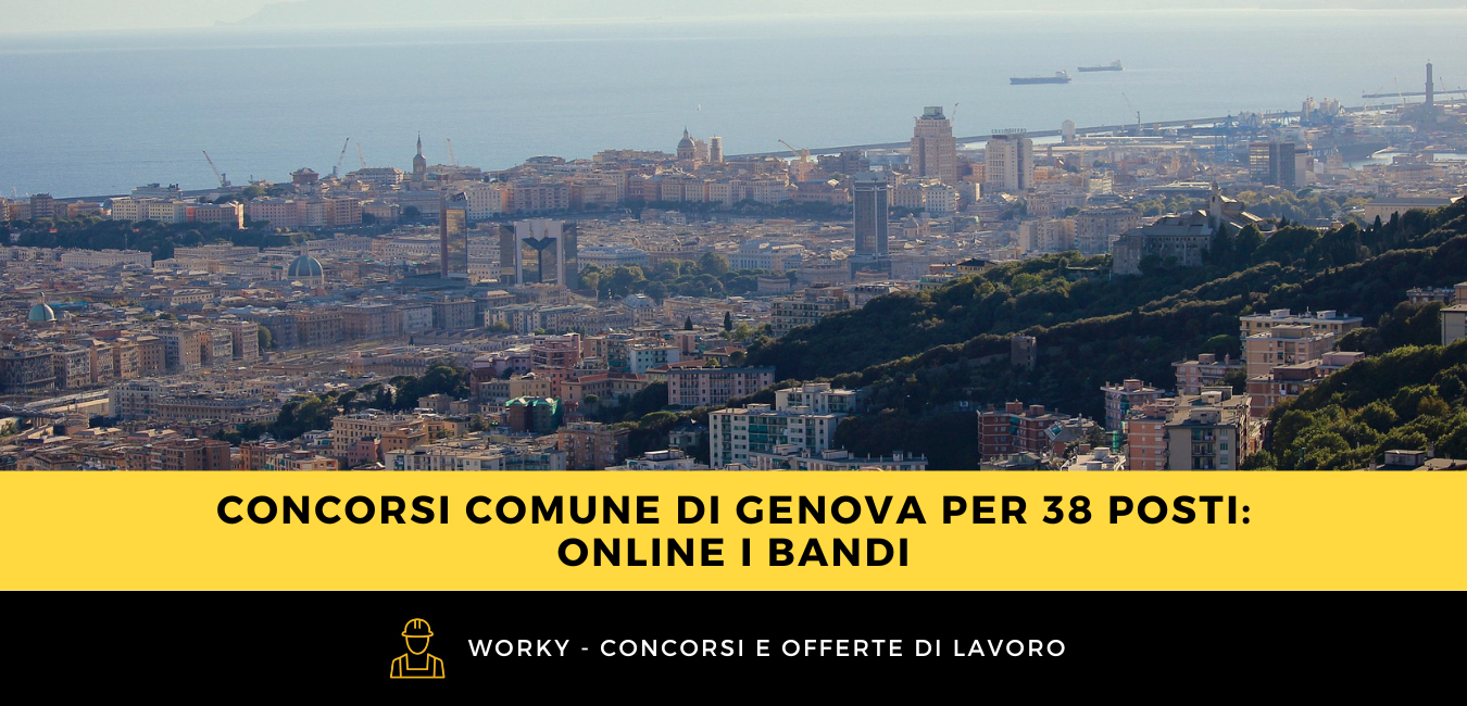 Concorsi Comune di Genova per 38 posti: online i bandi